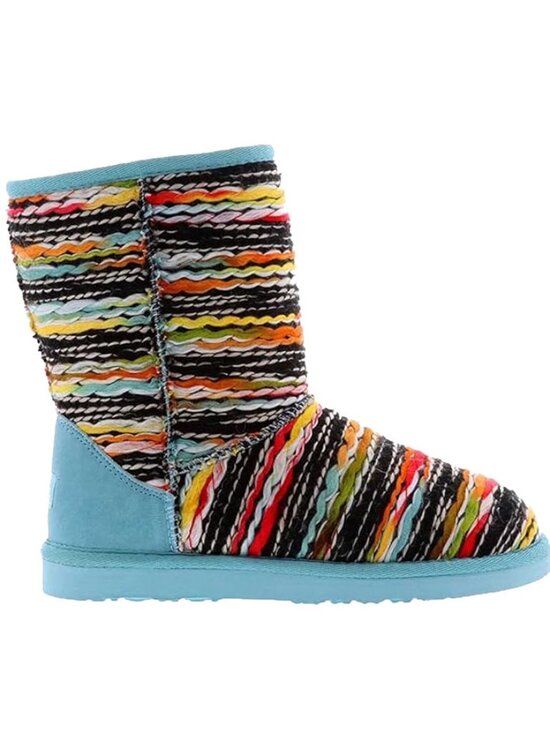 Lamo | Shoes | Lamo Youth Juarez Kids Boot Aqua Blue Multicolor Knit ...